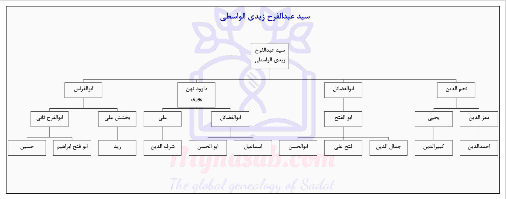 Zaidi Ul Wasti Family Tree - Syed/Sadat Family tree